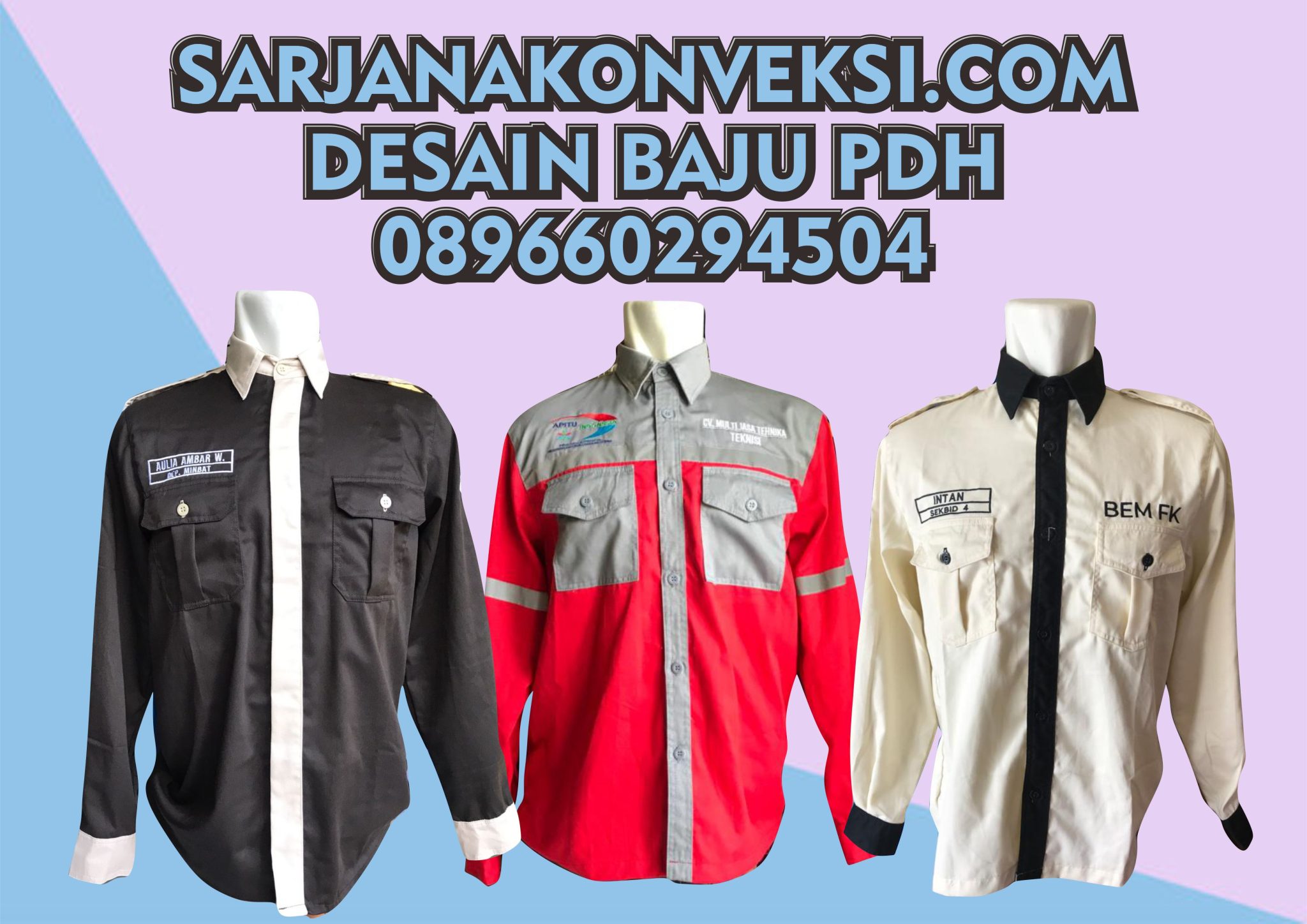 desain baju pdh polos Archives - SARJANA KONVEKSI