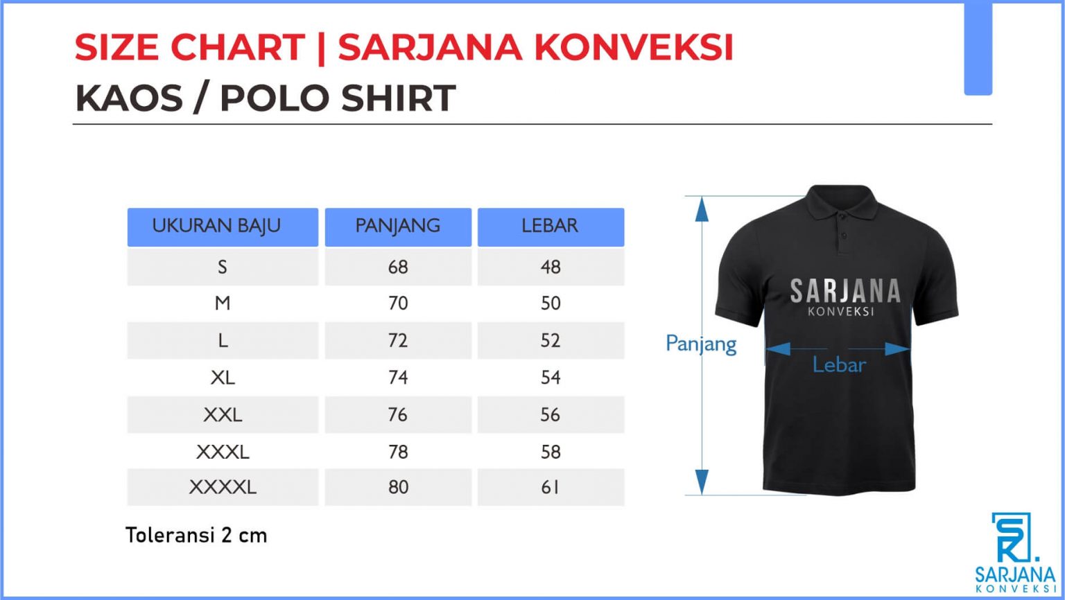 SIZE CHART - SARJANA KONVEKSI