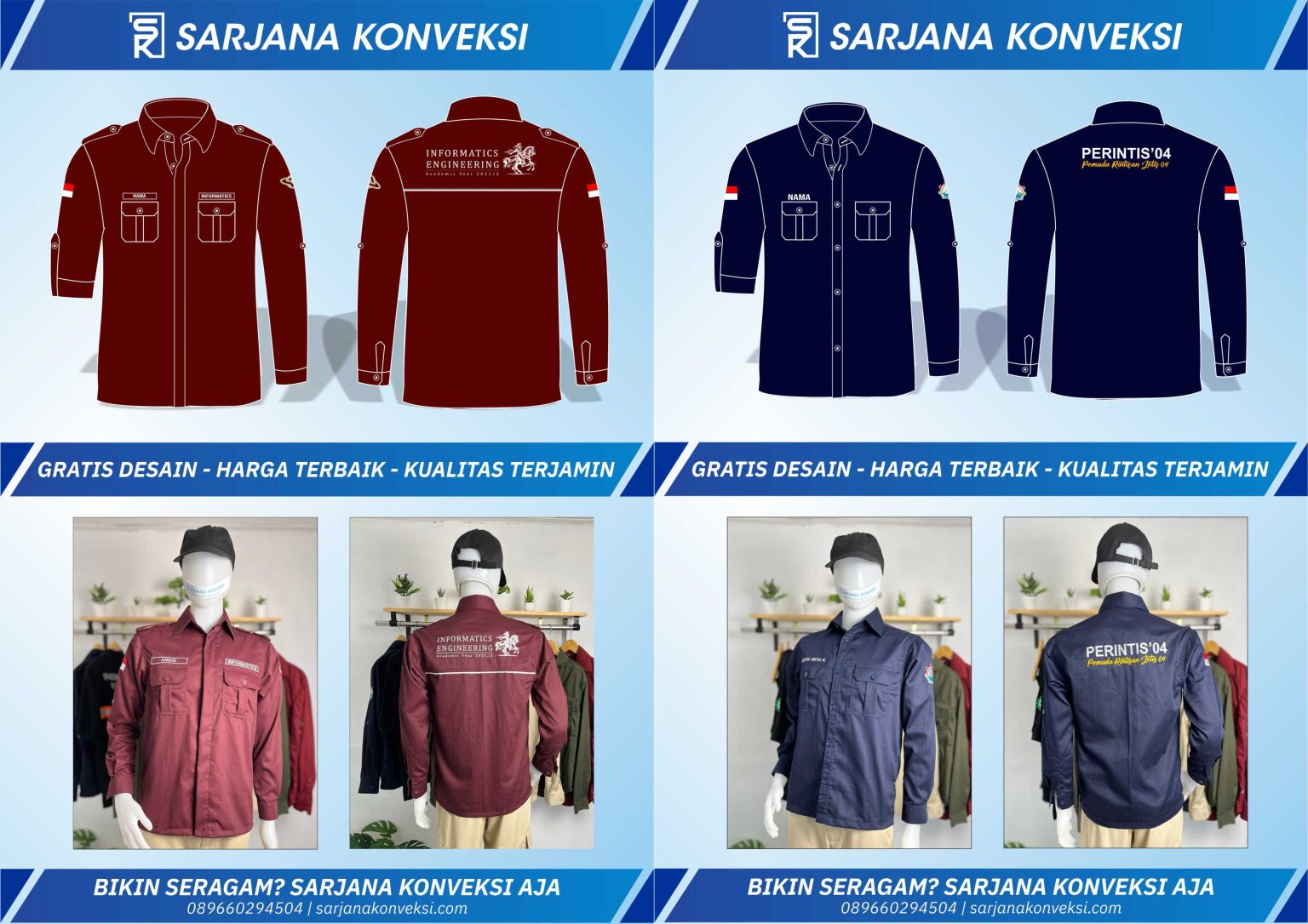 Desain Baju PDH yang Keren - Seragam PDL Mahasiswa