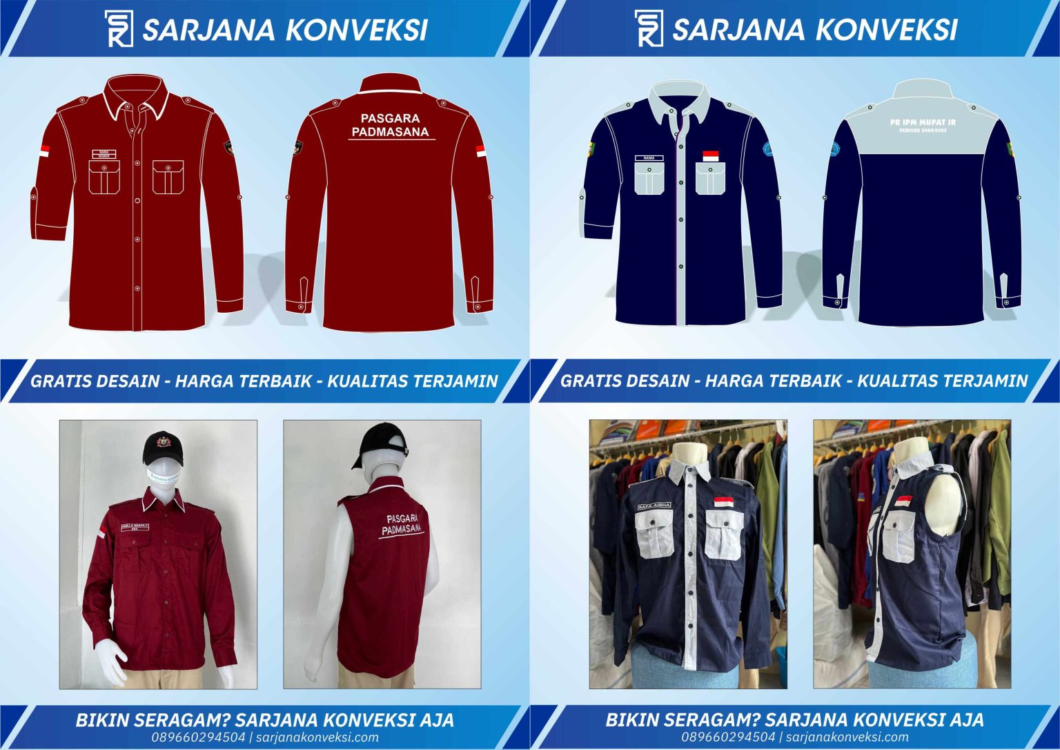 Desain Baju PDH yang Keren - Seragam PDL Mahasiswa